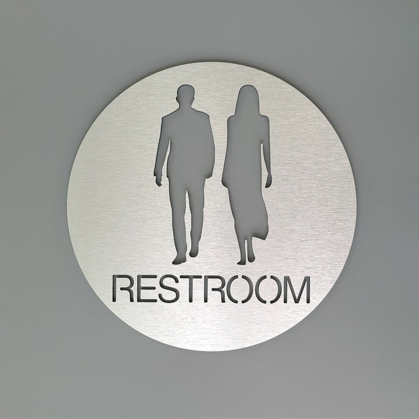 Contemporary Bathroom Sign. Restroom Sign. Male Female Toilet. All ...