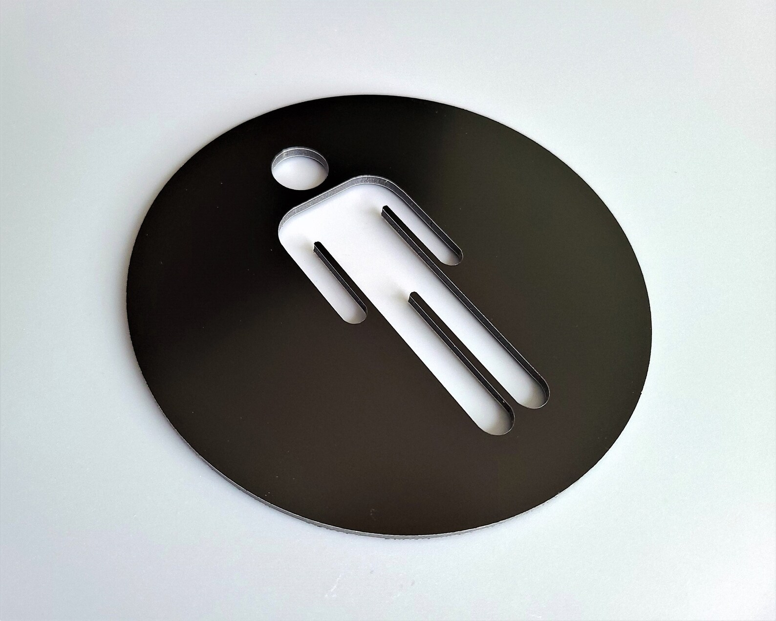 Male Bathroom Sign. Metal Restroom Door Sign. Men's Toilet. Modern ...