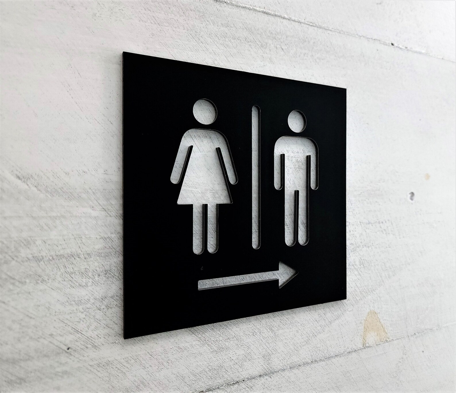 Restroom Arrow Sign. Bathroom Signs With Arrow. Directional - Etsy