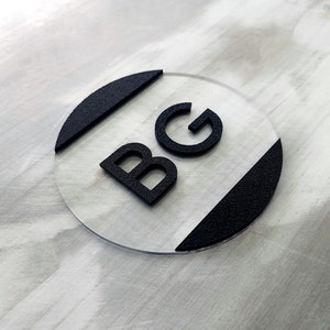 Round Acrylic Number Plaque. Clear Acrylic Number Signs. Exam Room ...