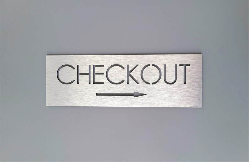 Checkout Sign With Arrow. Arrow Signs. Directional Checkout Sign ...