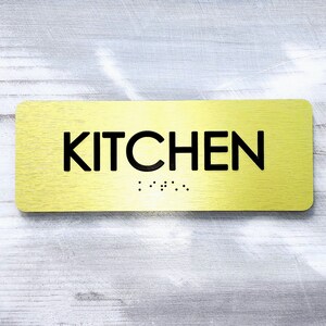 Kitchen Door Sign. Kitchen Signs. ADA Compliant Room Identification ...