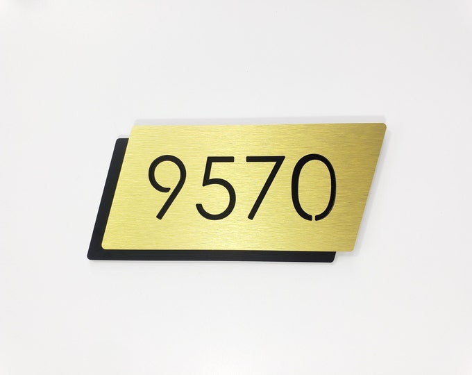 Gold Door Number Sign. Apartment Number Plaque. Hotel Room - Etsy