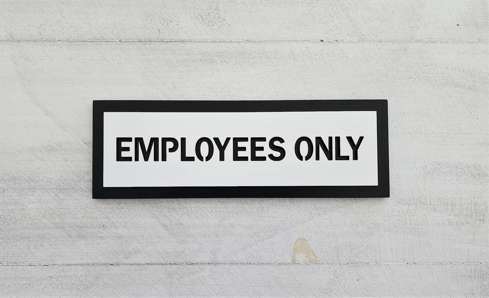 Employees Only Door Sign. Metal Staff Only Sign on Wood. - Etsy
