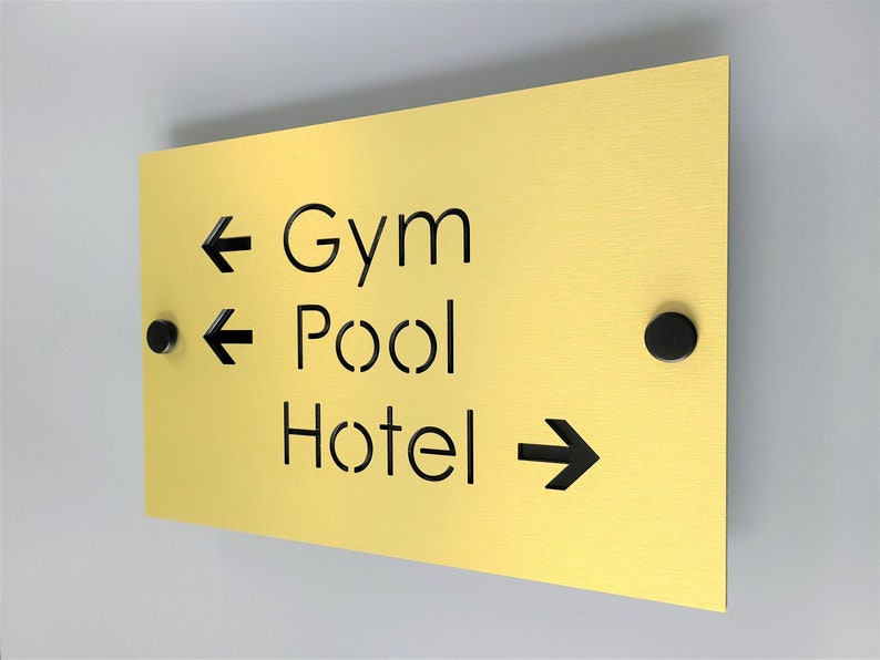 Custom Directional Sign. Hotel Room Directional Signs. Wayfinding Signs ...