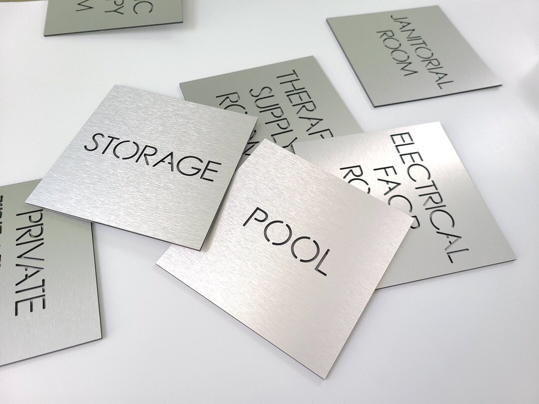 Custom Quote Business Sign. Modern Aluminum Office Signage. Custom Text ...