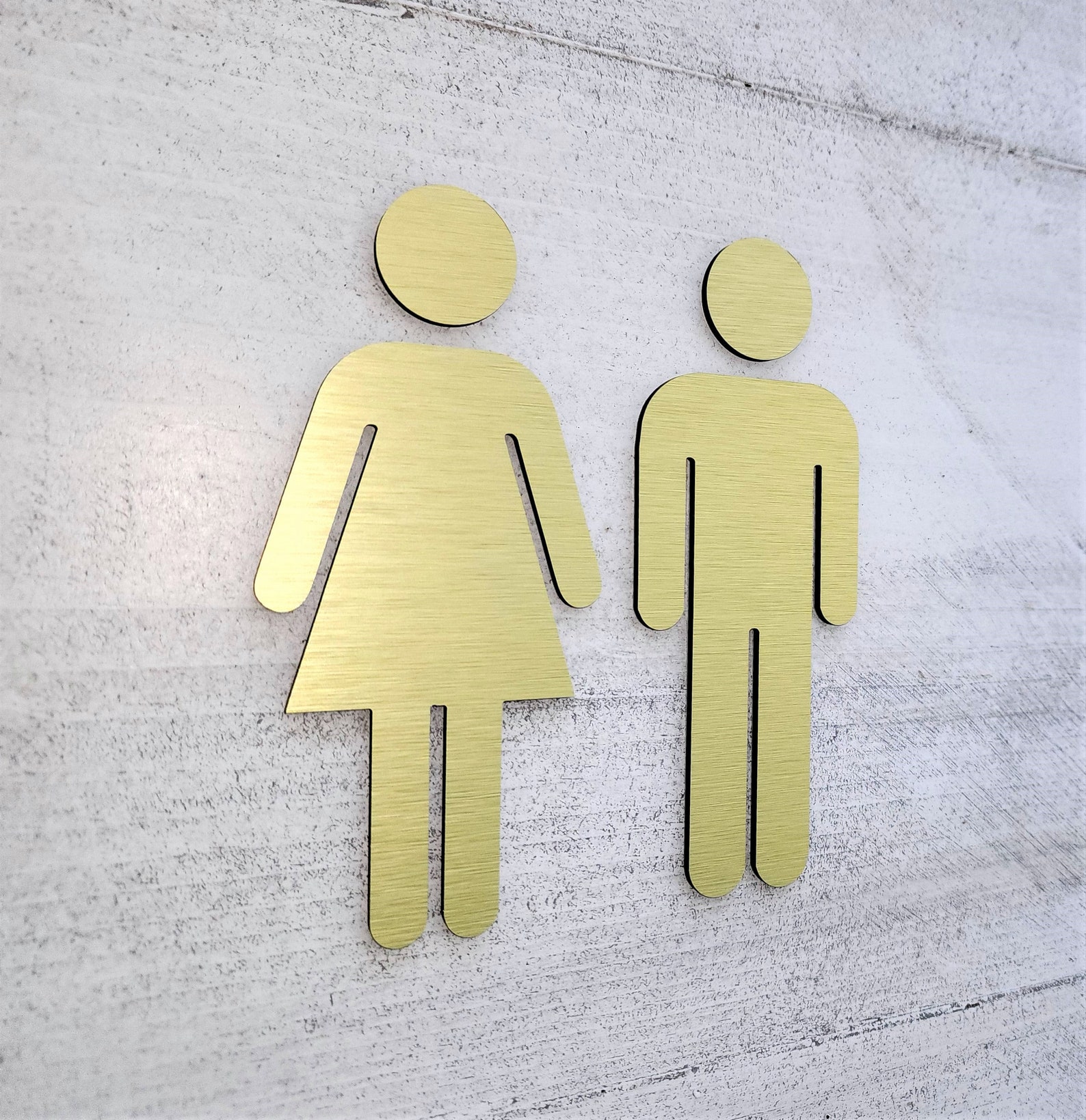 Male Female Bathroom Figures Set of 2. Restroom Door Sign. - Etsy
