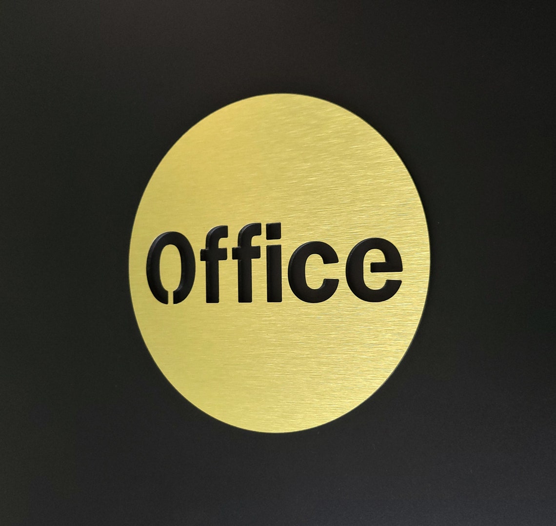 Aluminum Office Sign. Business Office Sign. Modern Door Signs. | Etsy