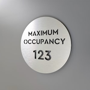 Maximum Occupancy Sign. Maximum Capacity Sign for Business. Room ...