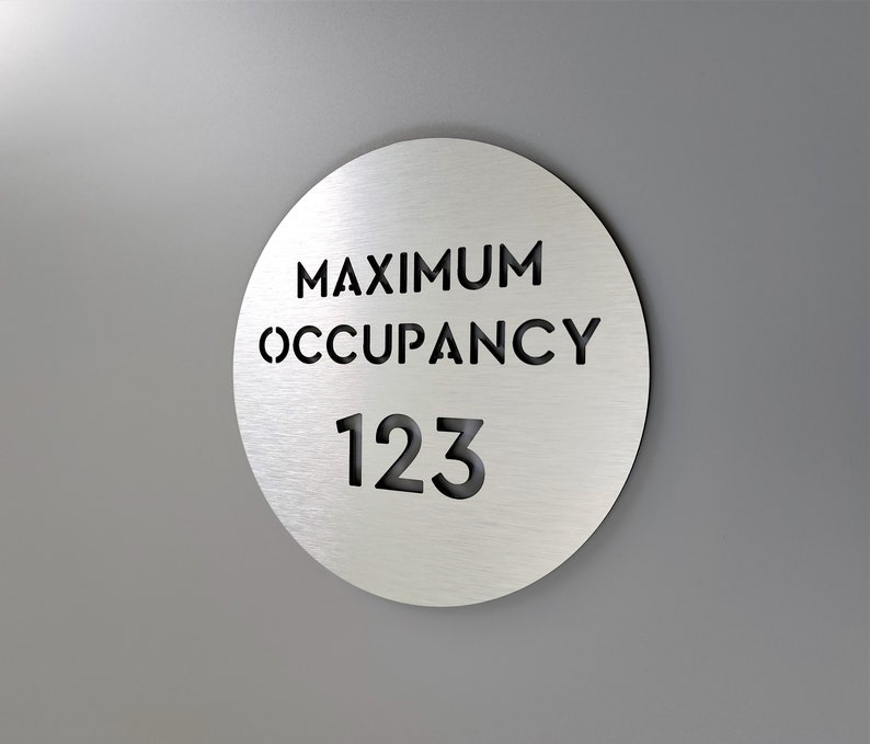 Maximum Occupancy Sign. Maximum Capacity Sign for Business. Room ...