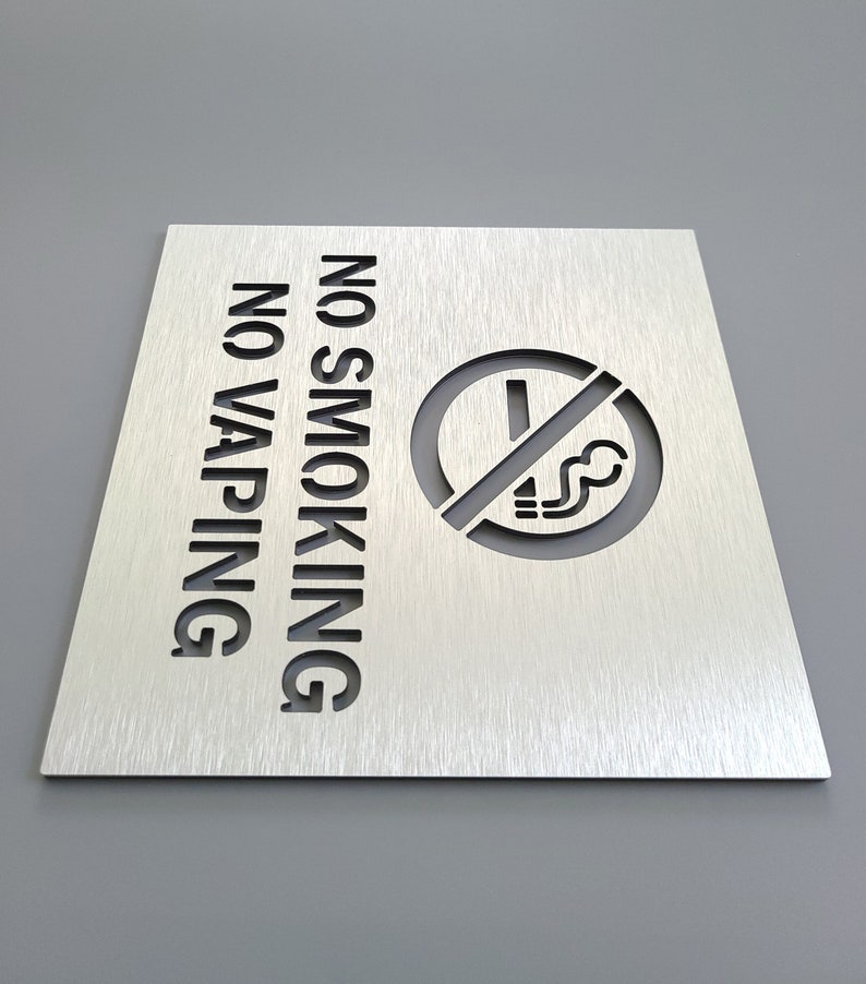 No Smoking No Vaping Sign for Business. No Smoking Signage. Safety ...