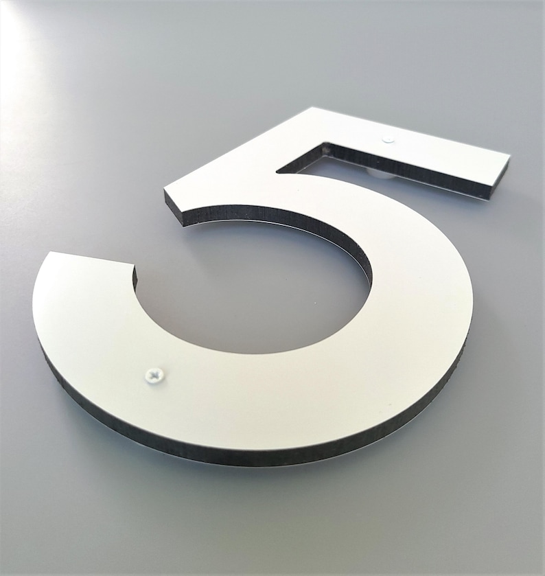 12 Inch Modern Numbers and Letters. Black White and Silver - Etsy