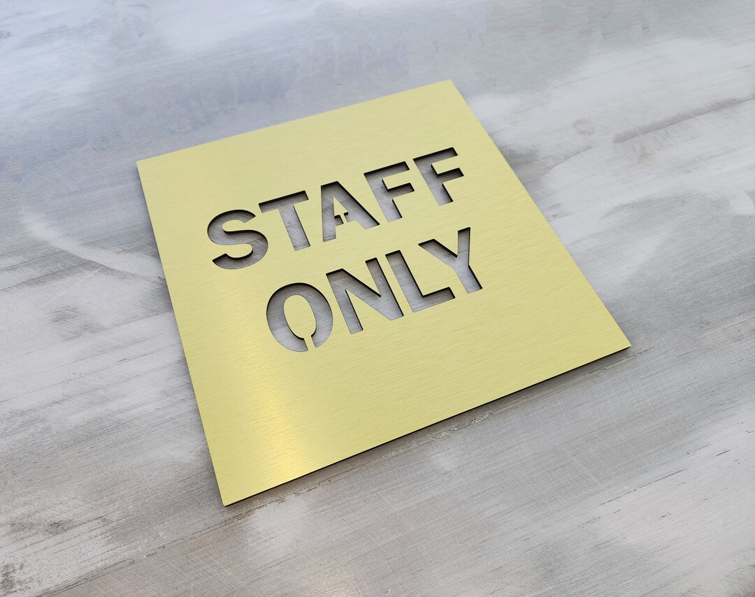 Staff Only Signs. Employees Only. Office Door Signage. Modern Signs for ...