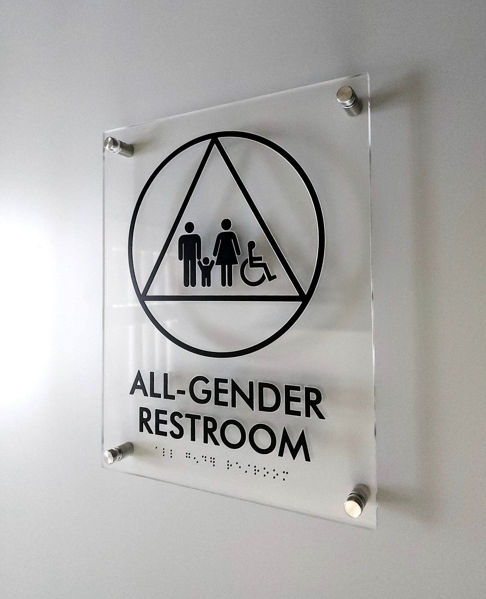 ADA Compliant All Gender Restroom Sign. All-gender Bathroom Signs ...