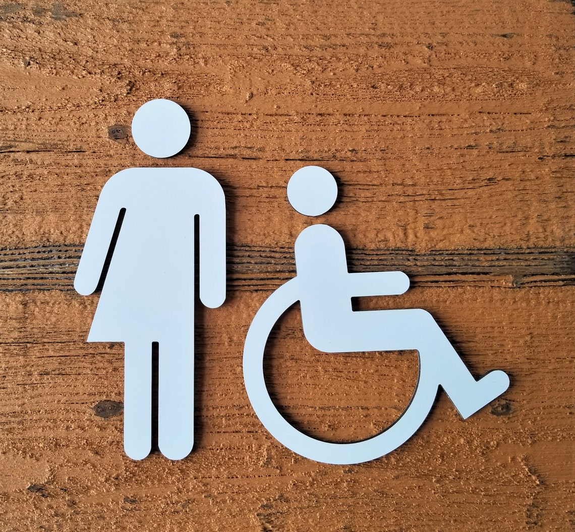 Gender Neutral Bathroom Figures Set of 2. All Gender - Etsy