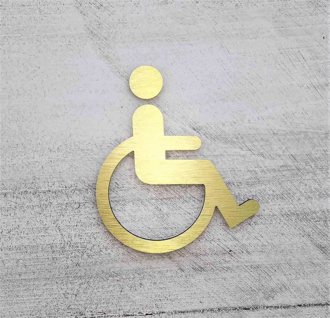 Metal Handicap Figure. Handicap Symbol. Bathroom Door Sign. - Etsy