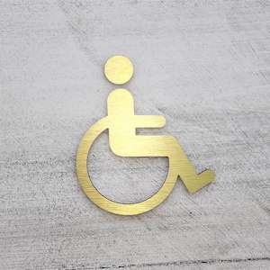 Metal Handicap Figure. Handicap Symbol. Bathroom Door Sign. Fitting ...
