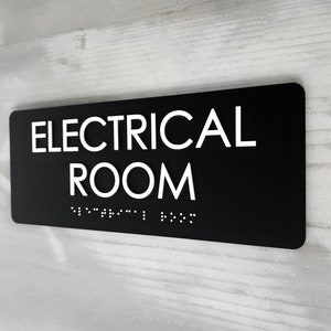 Electrical Room Door Sign. ADA Compliant Utility Room Signs. Custom ADA ...
