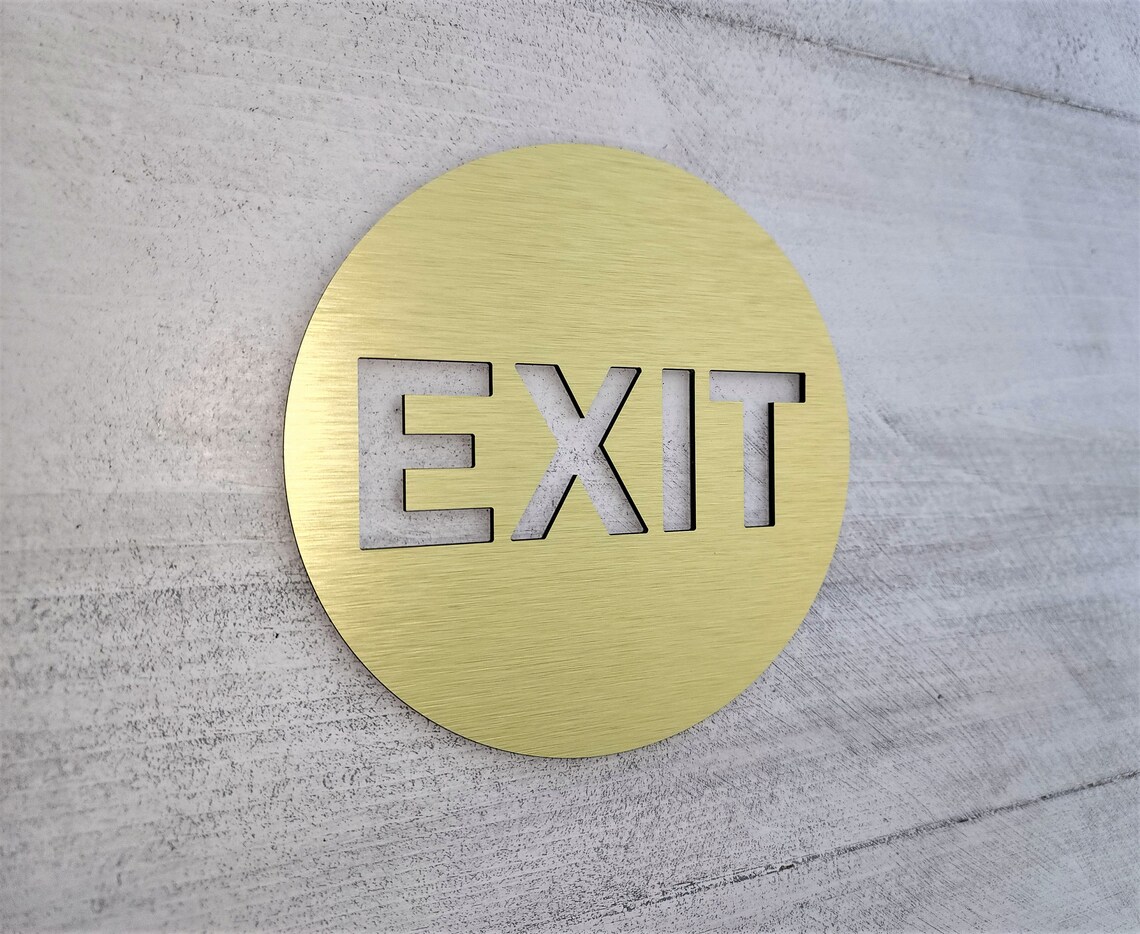 Exit Door Sign. Informational Safety Signs. Modern Office - Etsy