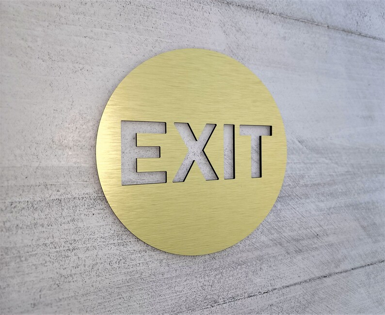 Exit Door Sign. Informational Safety Signs. Modern Office - Etsy