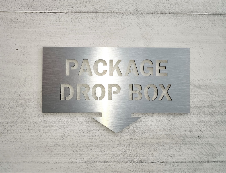 Package Drop Box Sign With Arrow. Please Leave Packages in the - Etsy