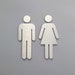 Male Female Bathroom Figures - Set of 2. Restroom Door Sign. Metal ...