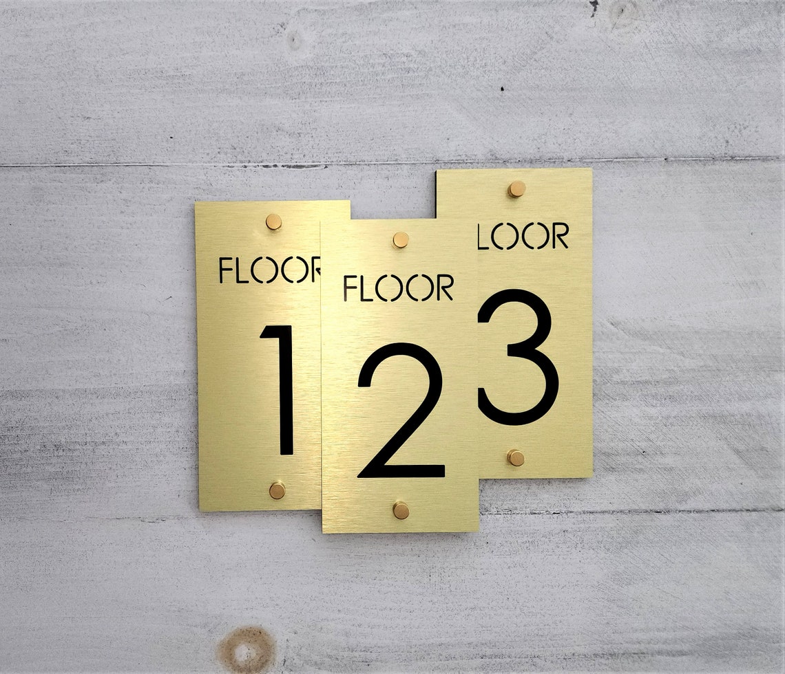 Floor Number Sign. Floor Numbers and Letters. Level Numbering - Etsy