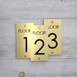 Floor Number Sign. Floor Numbers and Letters. Level Numbering Sign ...