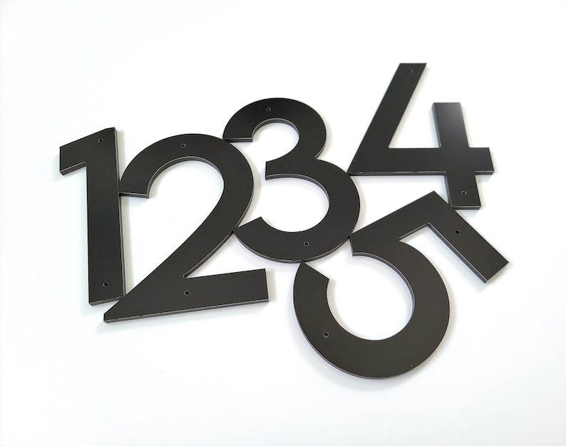 12 Inch Modern Numbers and Letters. Black White and Silver - Etsy