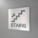 Stairs Signs With Arrows. Directional Stairs Sign. Stairway Signage ...