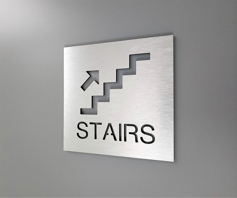 Stairs Signs With Arrows. Directional Stairs Sign. Stairway - Etsy