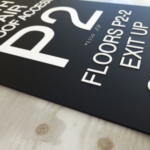 Stairwell Floor Number Signs. ADA and IFC Compliant Stairwell Signs ...