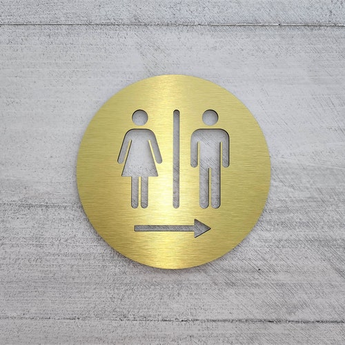 Restroom Directional Signs. Bathroom Signs With Arrows. Arrow - Etsy