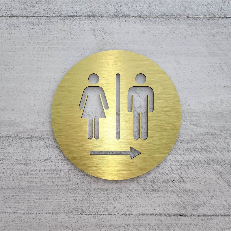Restroom Left Sign - Etsy UK