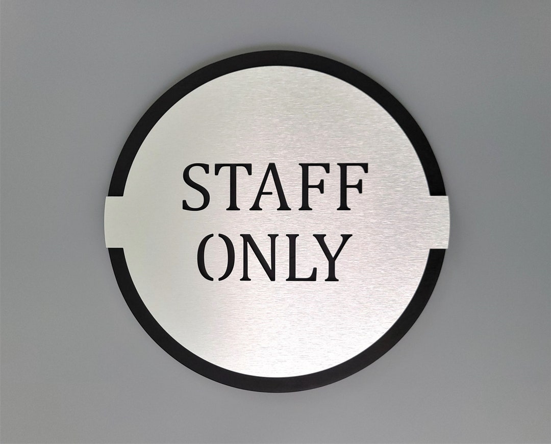 Modern Staff Only Sign. Employees Only Door Sign. Private. Custom ...