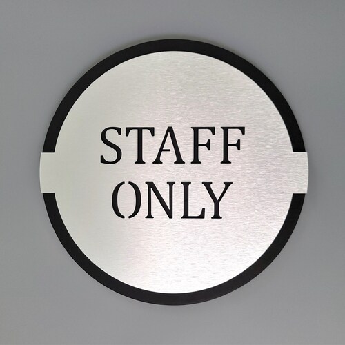 Modern Staff Only Sign. Employees Only Door Sign. Private. - Etsy