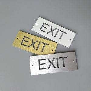 Aluminum Exit Sign. Metal Exit Door Sign. Safety Business Sign. - Etsy