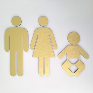 Family Restroom Figures - Set of 3. All Gender Restroom With Baby ...