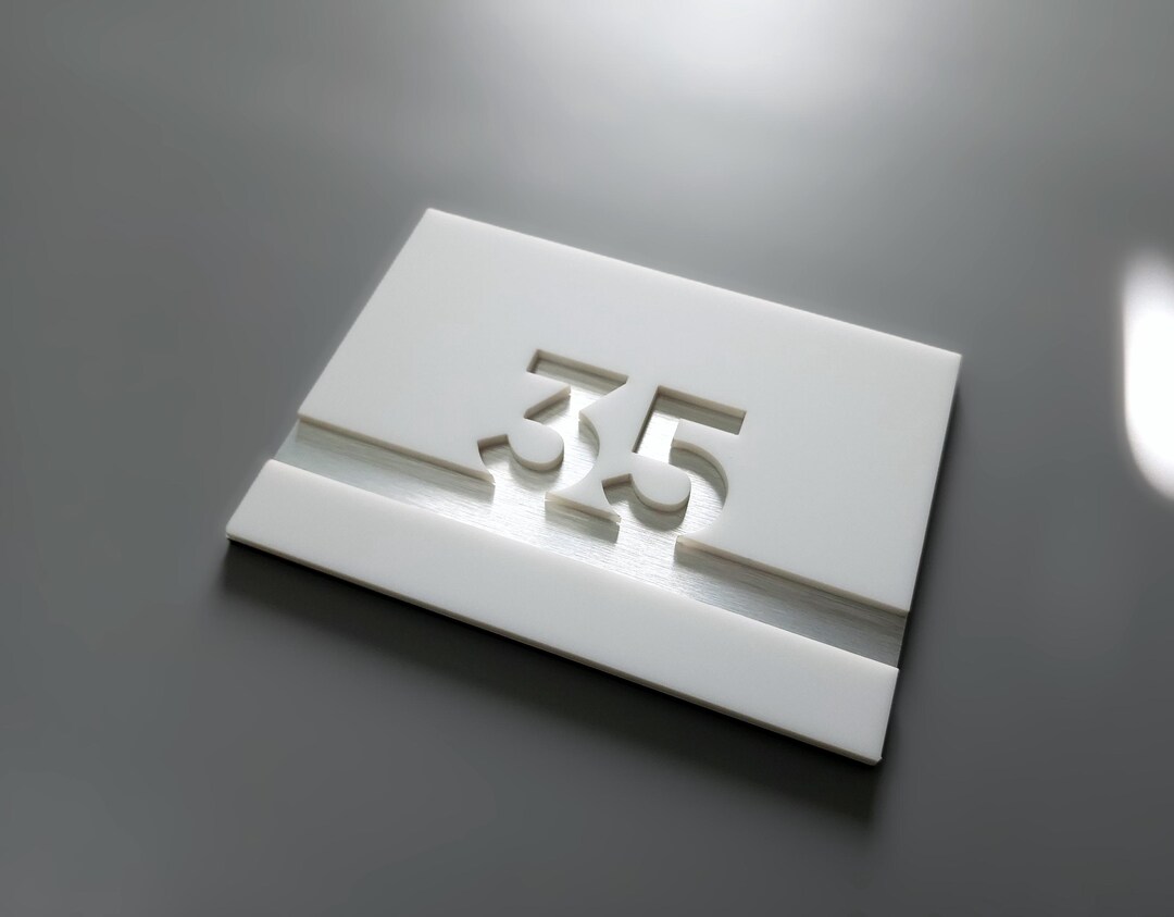 White Matte Room Numbers. Custom Hotel Room Signs. Apartment Number ...