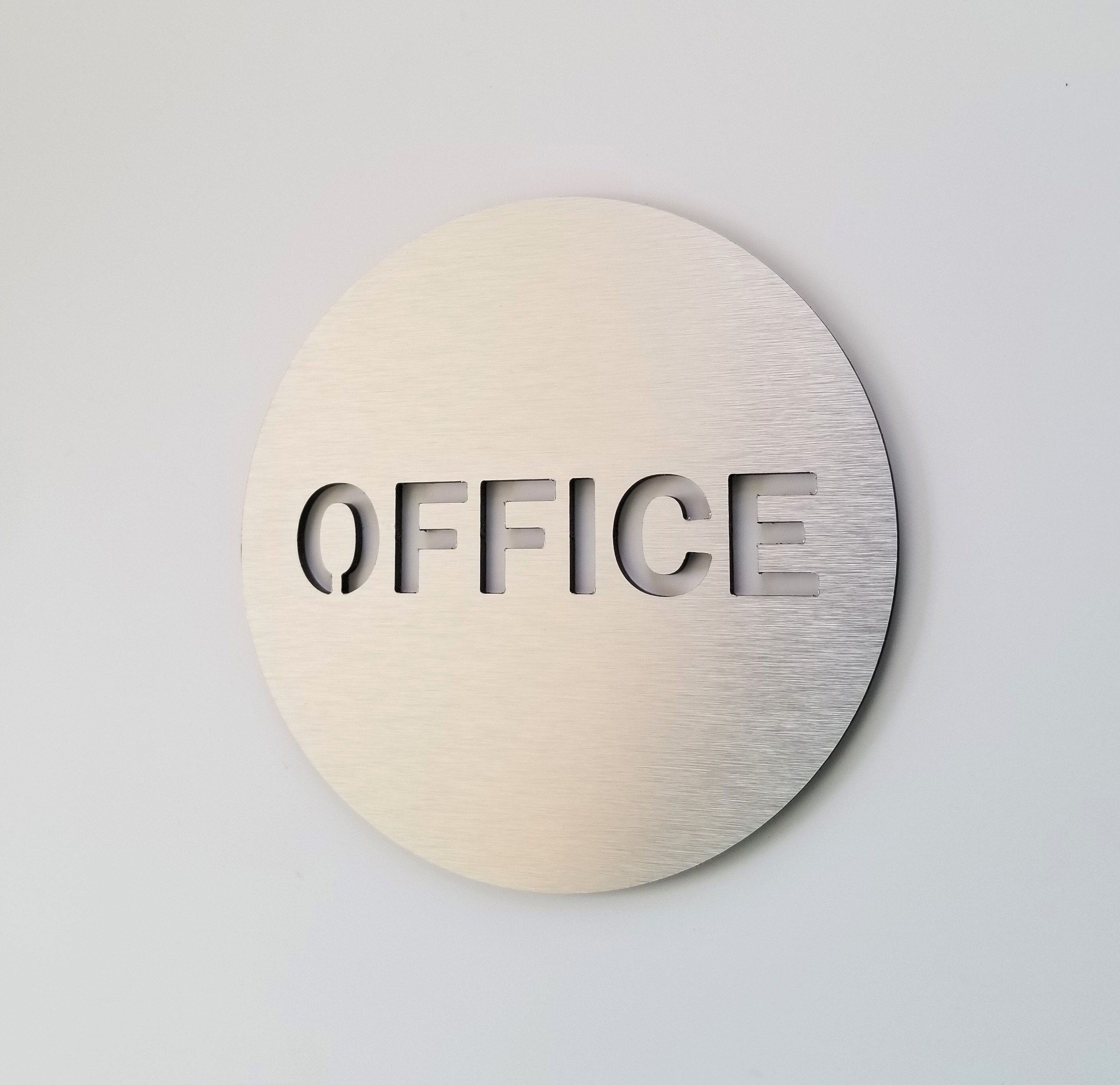 Aluminum Office sign for door. Office door sign. Modern business ...