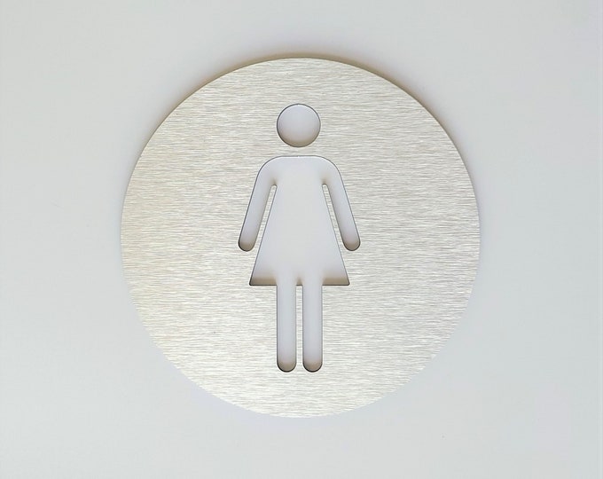 Female Restroom Door Sign. Metal Bathroom Sign. Women's - Etsy