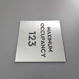 Maximum Occupancy Signs for Business. Maximum Capacity Sign. Room ...