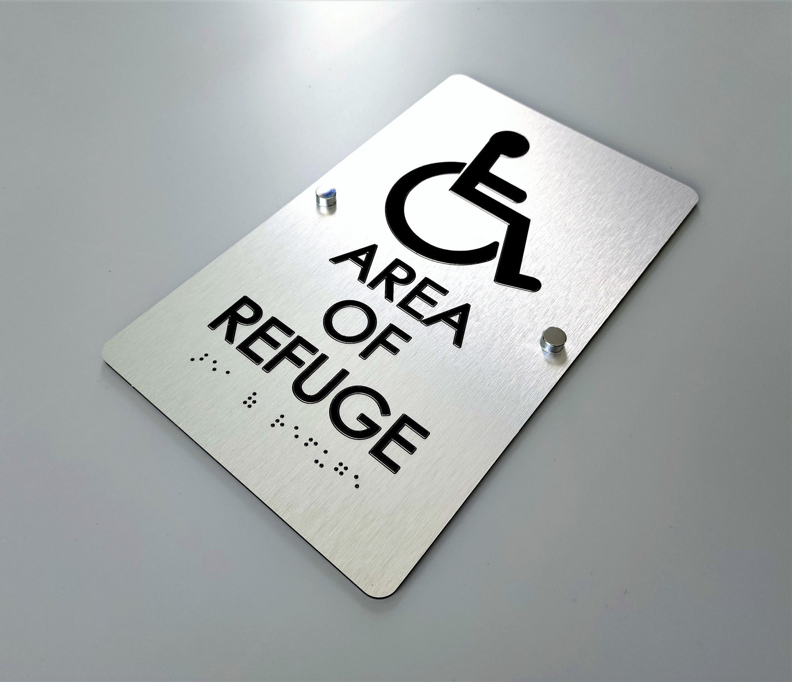 Area of Refuge ADA Compliant Sign. Fire Emergency Signs. Safety Signage ...