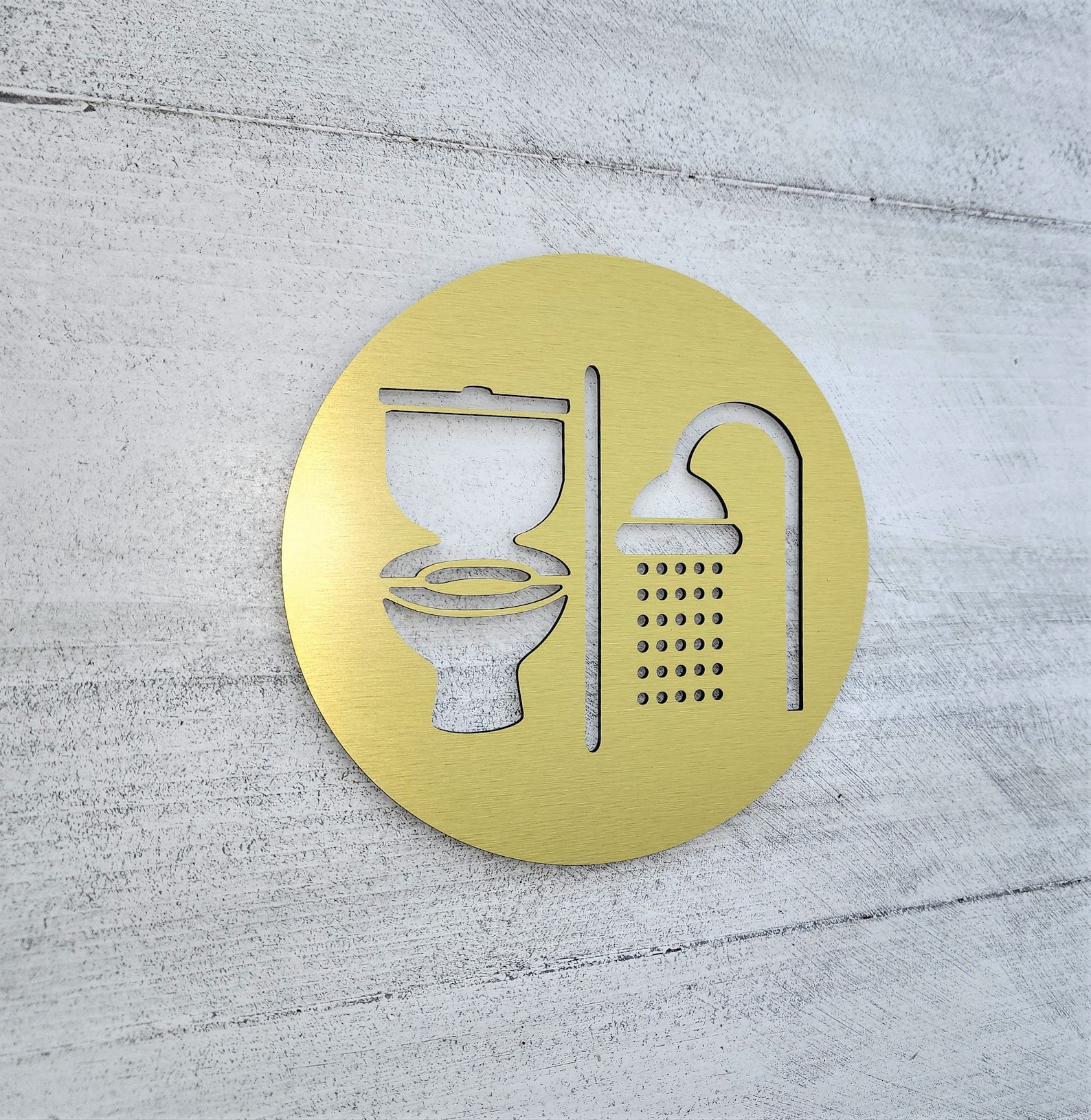 Restroom and Shower Sign With Symbols. Door Sign for Shower Room ...