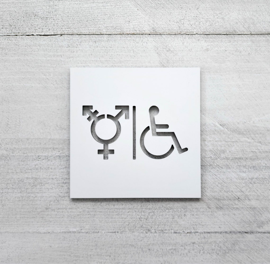 Handicap Accessible Gender-neutral Bathroom Sign. Gender Neutral Symbol ...