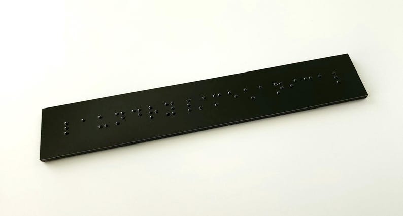 Custom Braille Plaques. Braille Signs With Custom Text. Grade 2 Domed ...