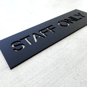 Rectangular Staff Only Sign. Staff Only Signs. Employees Only Door Sign ...
