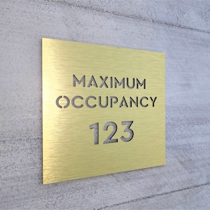 Maximum Occupancy Signs for Business. Maximum Capacity Sign. Room ...