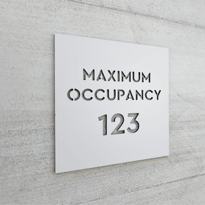 Maximum Occupancy Signs for Business. Maximum Capacity Sign. Room ...
