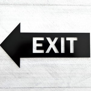 Directional Exit Sign. Exit Sign With Arrow. Arrow Signs. Business ...